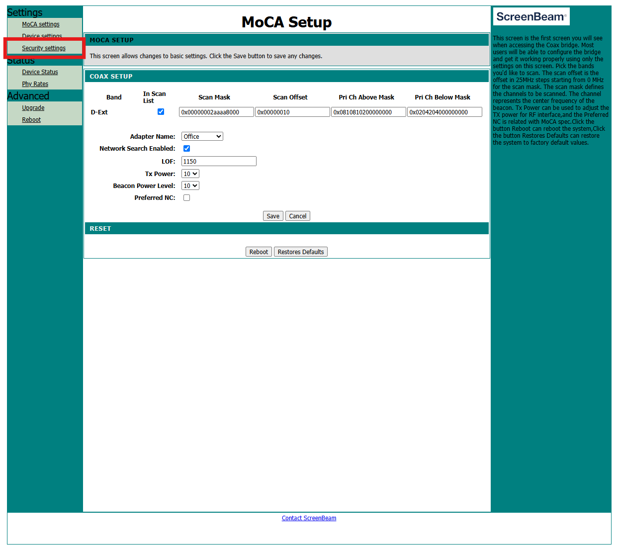 How do i change the GUI administration password?