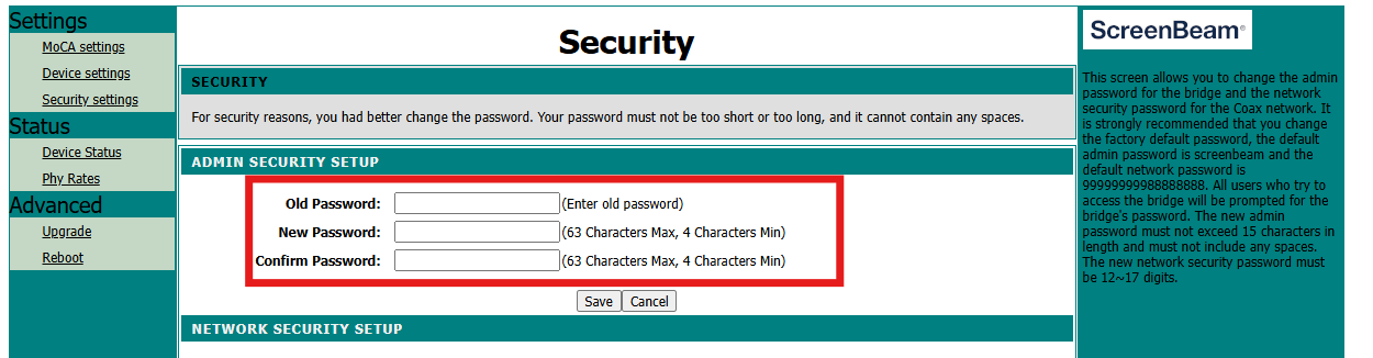 How do i change the GUI administration password?